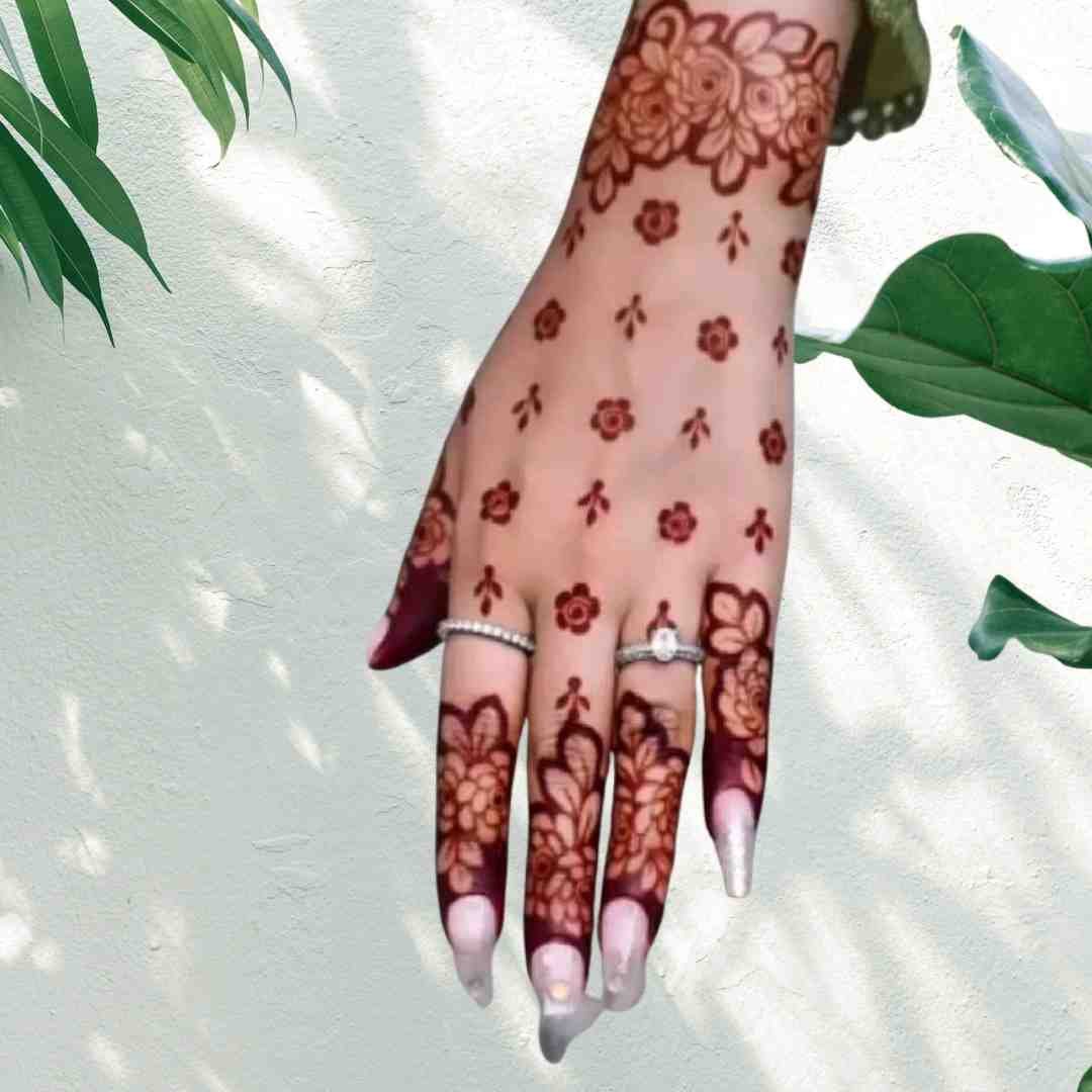 Finger Mehndi Design: Back Hand & Front Hnad - Her Mehndi Design