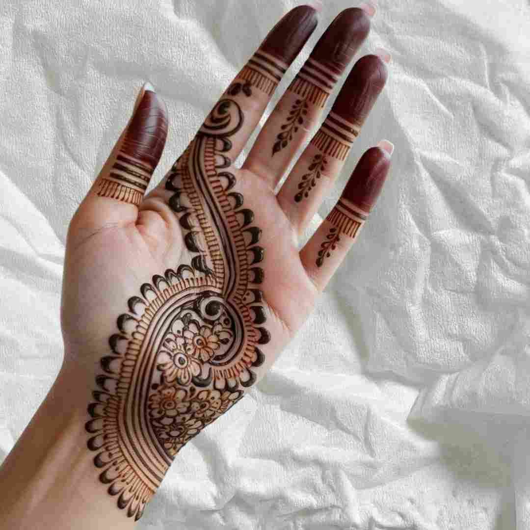 Front Hand Simple Mehndi Design: Back Hand & Frond Hand - Her Mehndi Design
